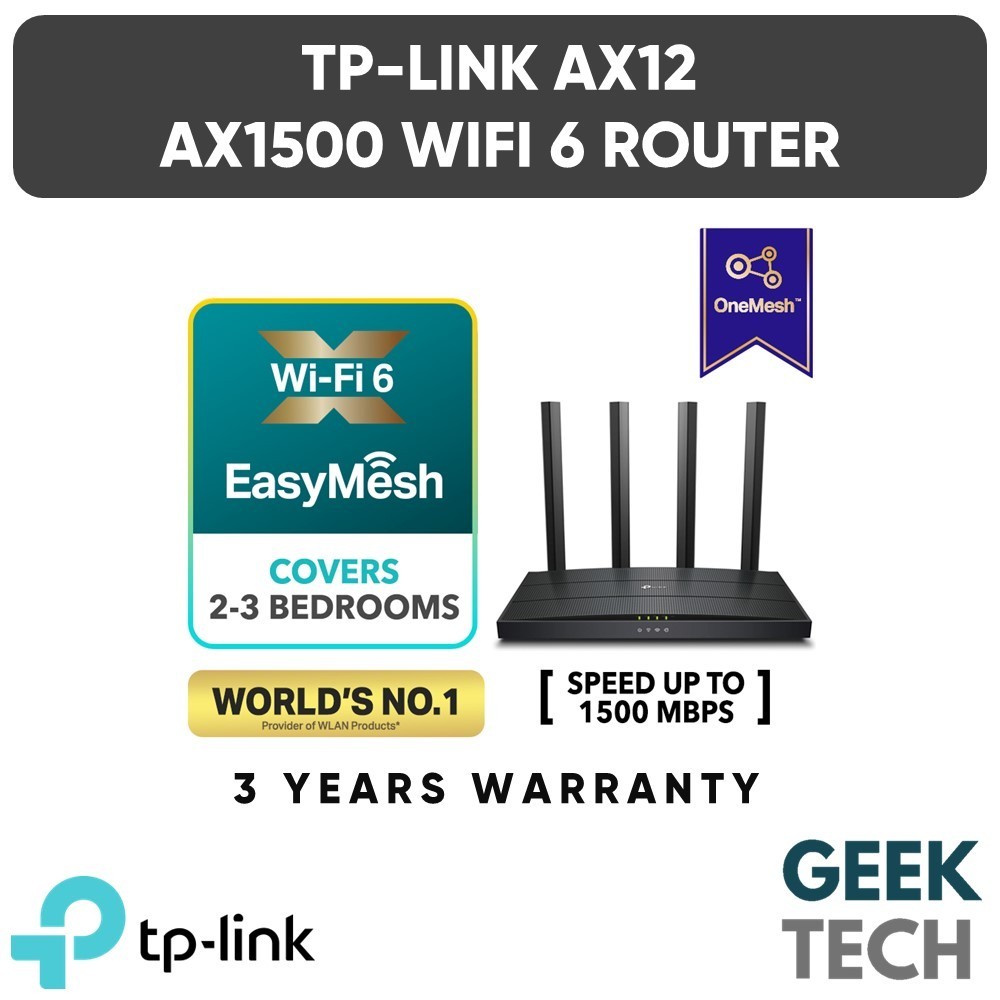 TP-Link Archer AX12 AX1500 Dual Band Gigabit Wireless WiFi 6 Router For ...