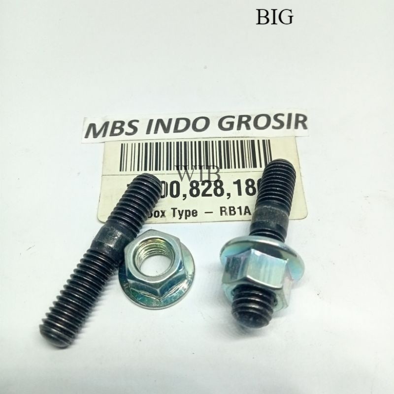 2set TANEM BOLT M8 x 40 BOLT 12 DOUBLE DRAT BOLT GEAR UNIVERSL EXHAUST ...
