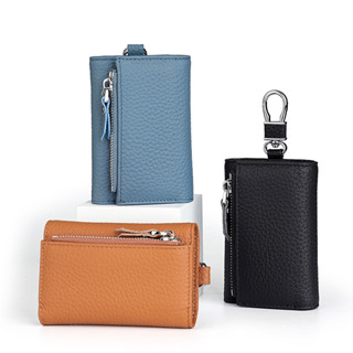 Genuine Leather KeyChain Unisex Key Bag Multifunction Organizer Wallet ...