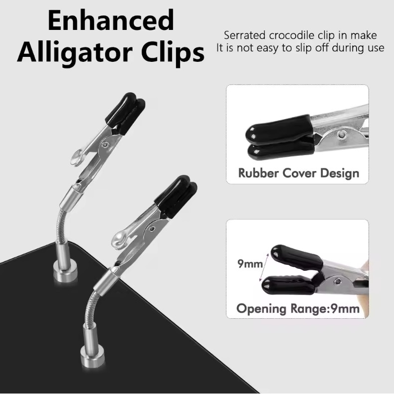 DOHN Alligator Clip Magnetic Helping Hands PCB Soldering Aid 2 Clamp ...
