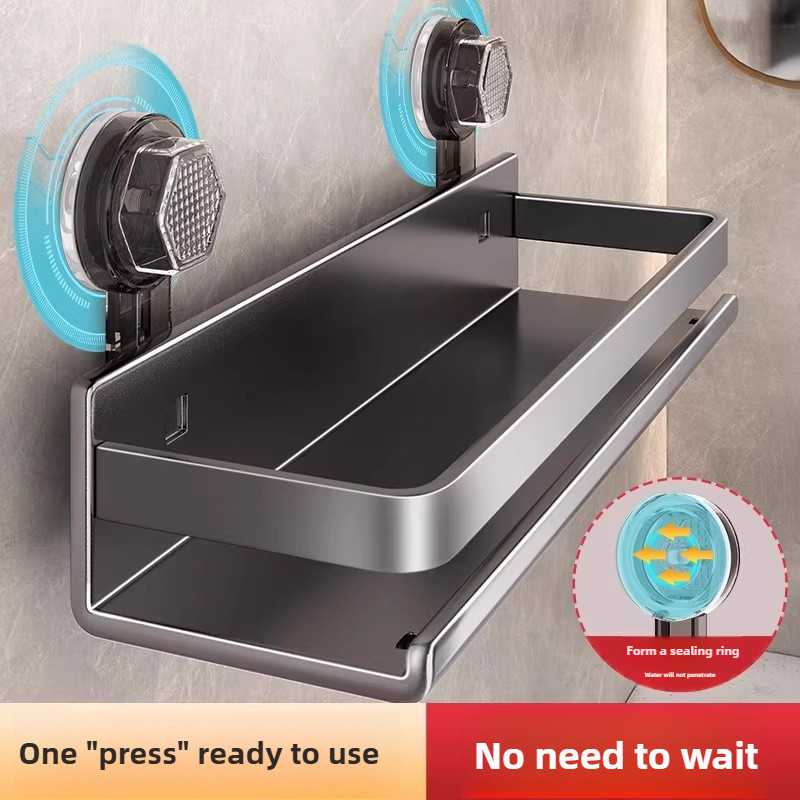 Suction Cup Storage Holder Bathroom Suction Storage Rack Bathroom Rack ...