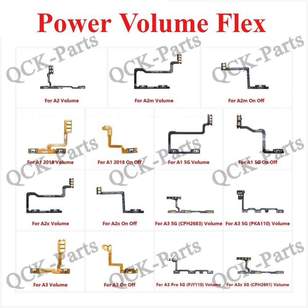 For OPPO A1 2018 A2 A2m A2x A3 A3x Pro 5G Side Power ON OFF Volume ...
