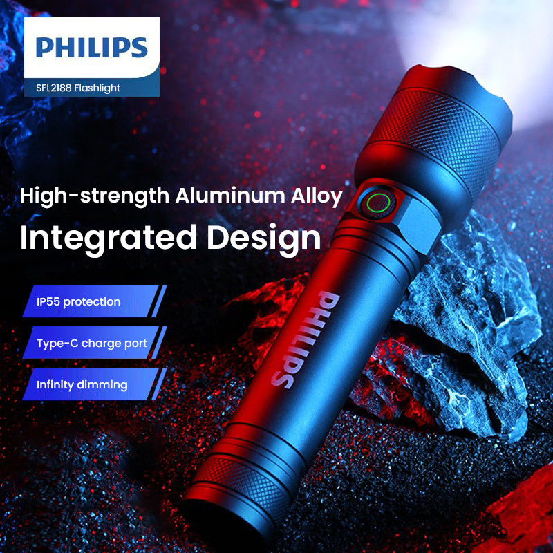 Philips SFL2188 Flashlight Stepless Dimming | Shopee Singapore