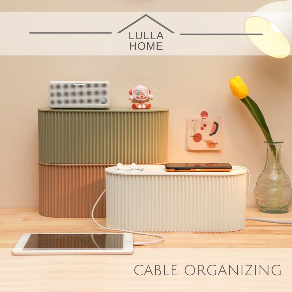 LullaHome Aesthetic Cable Organizer Box Cable Management Box Extension ...