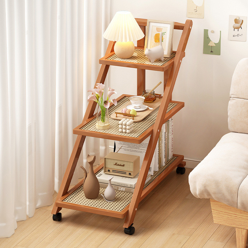 3 Tier Collapsible Trolley Cart Storage Rack Tray Shelf foldable ...