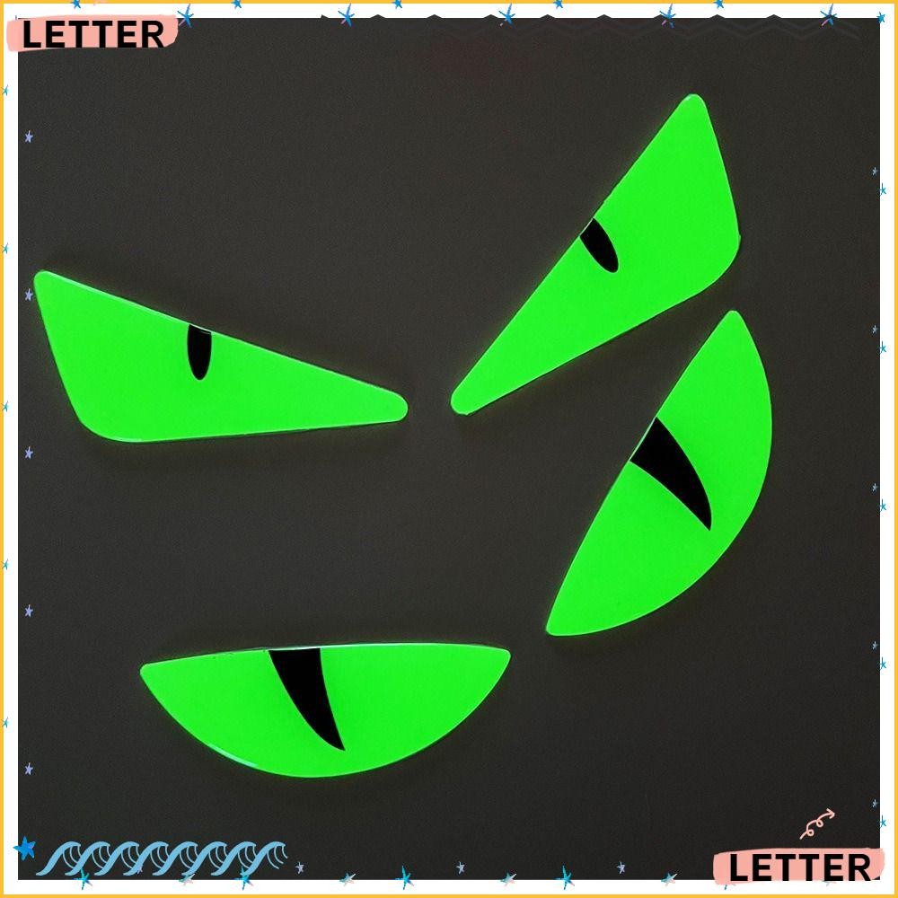 LETTER1 Night Reflection Decorate, Universal Cat Eyes Angry Headlight ...