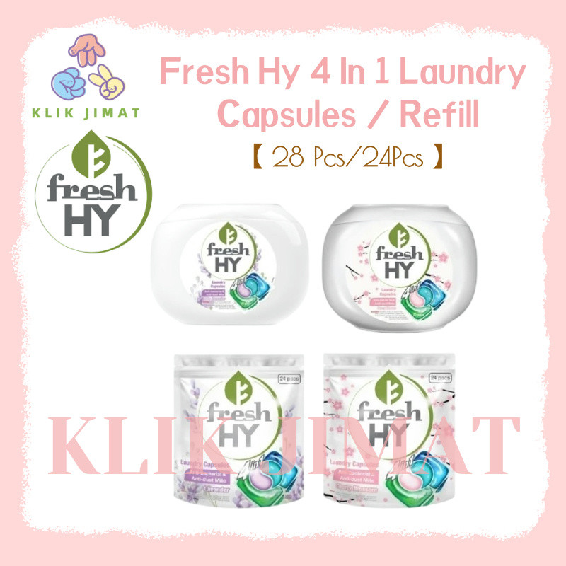 Fresh Hy 4 In 1 Laundry Capsules (10ml x 28 Pcs) / Refill (10ml x 24 ...