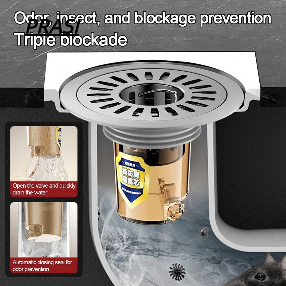 PRASI Removable Seal Stopper, Stainless Steel Easy Install Floor Drain ...