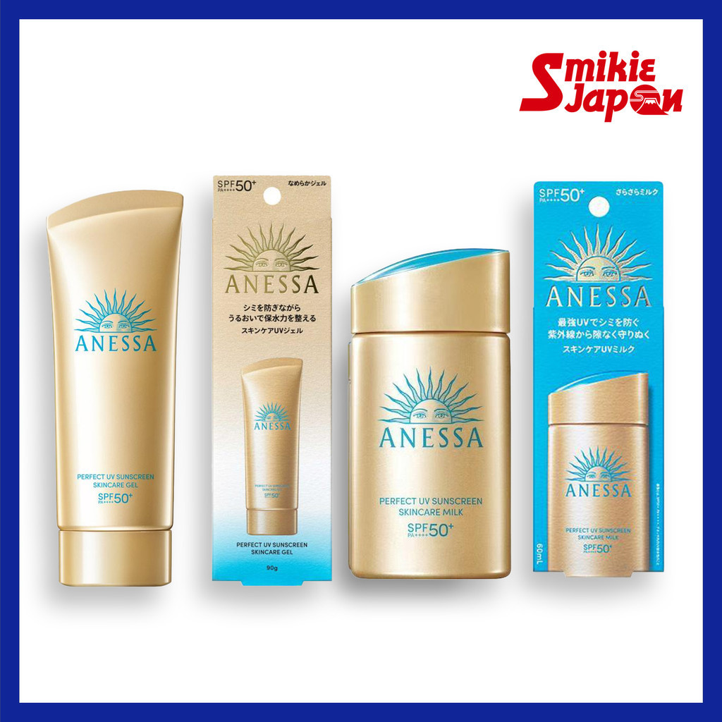 Shiseido Anessa Perfect UV Sunscreen Skincare Milk 60ml & Gel 90g SPF ...