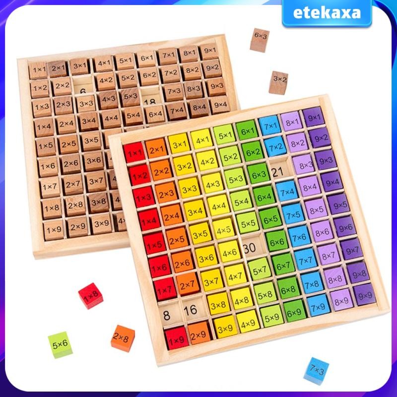 [Etekaxa] Educational Wooden Math Game for Kids - Multiplication Table ...