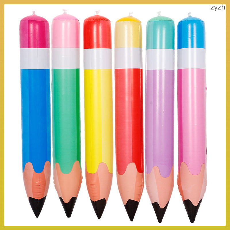 6 Pcs Funny Big Pencil Oversized Inflatable Back To School Decorations ...