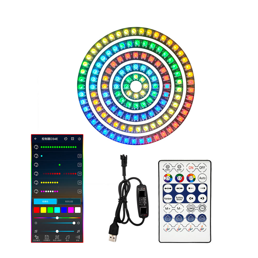 WS2812B LED Ring 8/16/24/35/45 Bit LEDS SK6812 ws2812b WS2812 5050 RGB ...