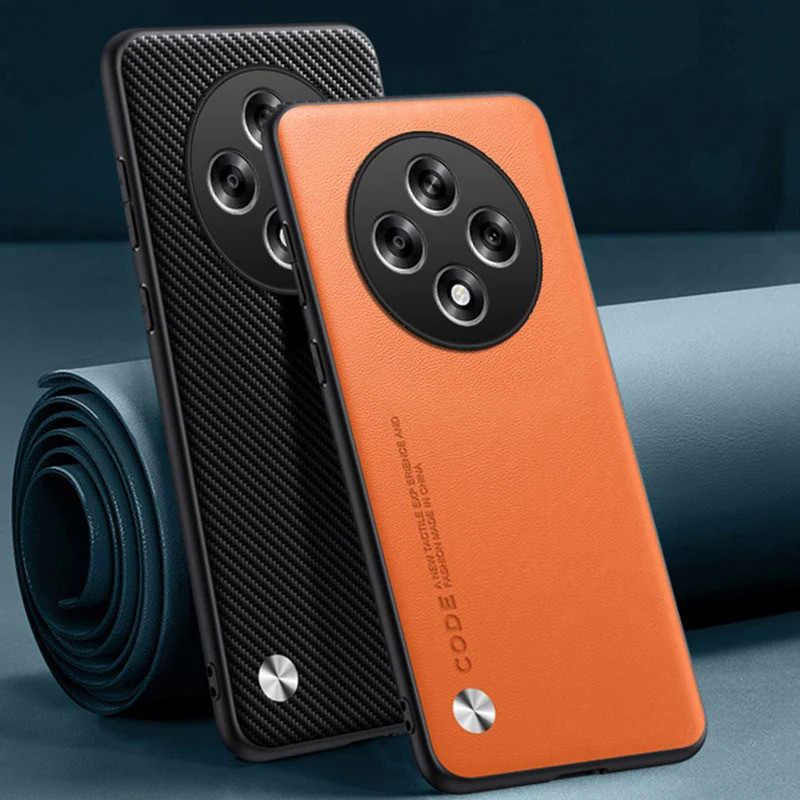 Luxury PU Leather Case For OPPO Reno 12F Back Cover Matte Silicone Full ...