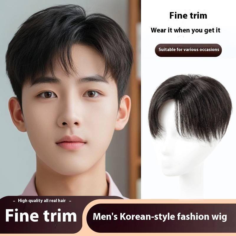 100% Human Hair Men's Toupee Fashion And Handsome Style Hair Piece ...