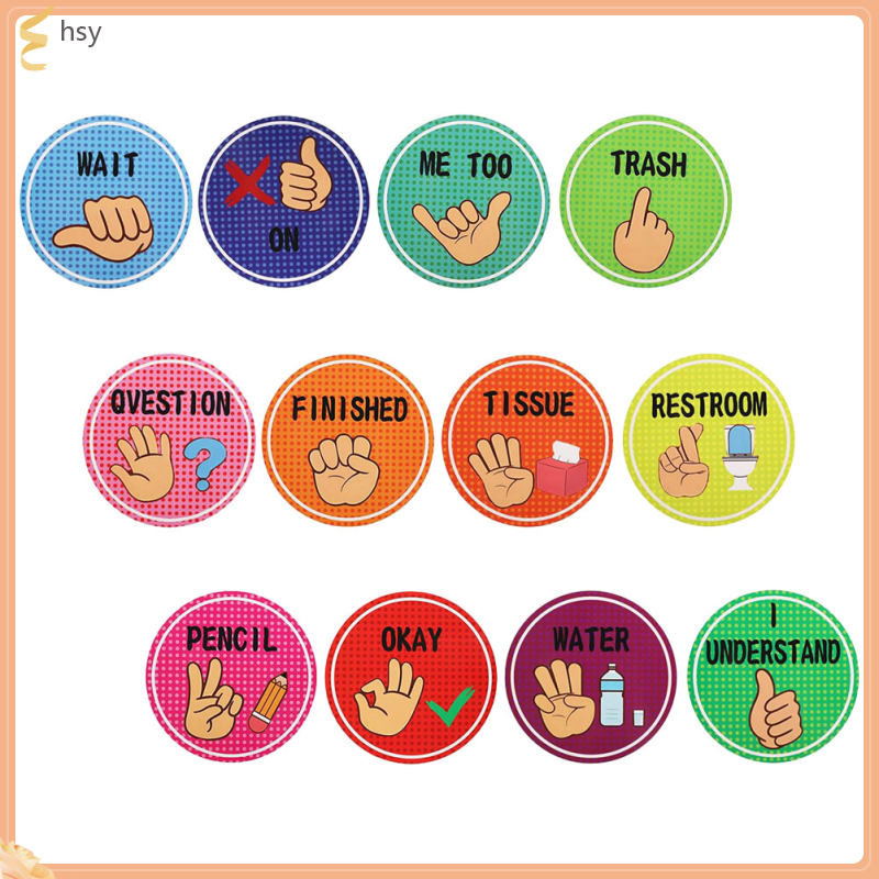 Gesture Poster Boho Classroom Decor Soft Glossy Film White Cardboard ...