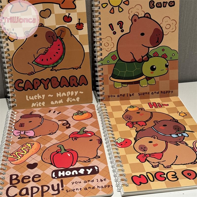 Trillionca Cute Capybara A5 Coil Notebook Exercise Book Notepad Diary ...