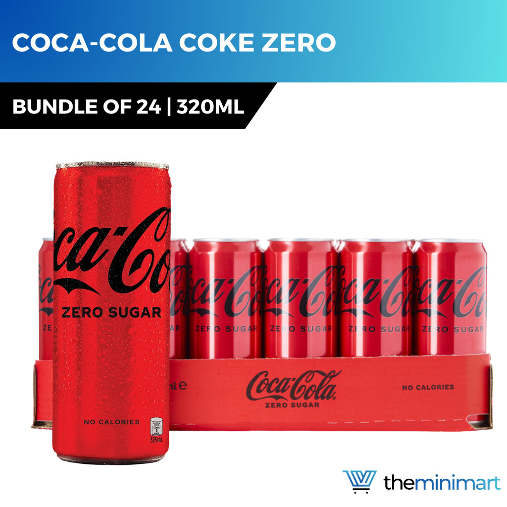 [Bundle of 24] Coca-Cola Coke Zero Sugar 320ml – No Calories ...
