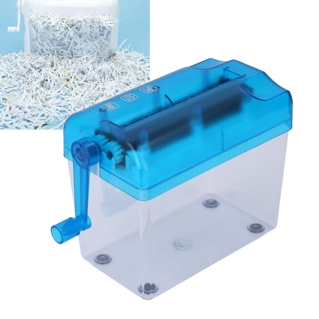 moonbase-sg Mini Manual Paper Portable Strip Cut Shredding Machine 1L ...