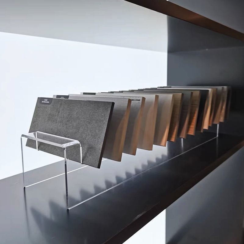 Acrylic Stone Sample Desktop Display Stand Marble Wood Display Stand ...