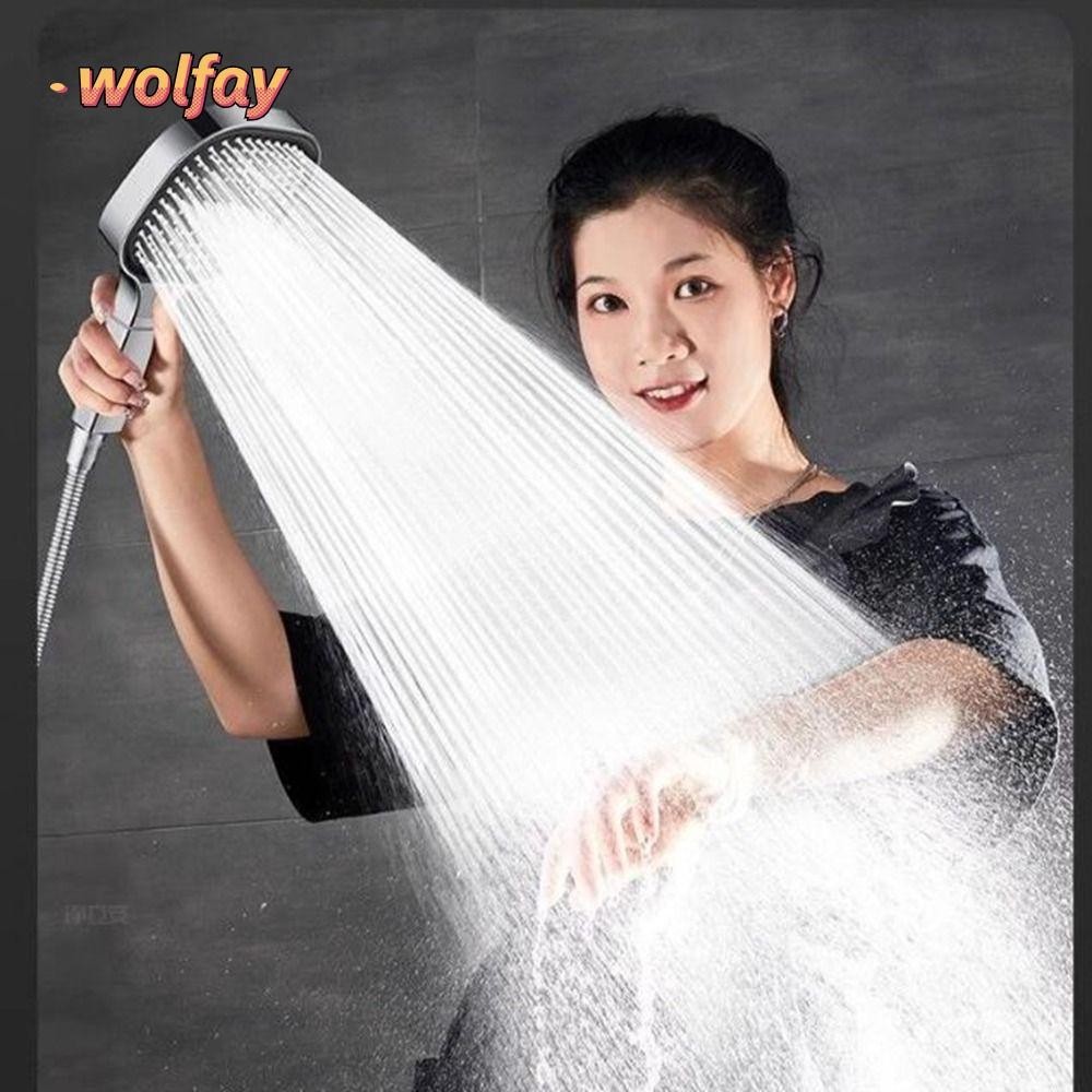 WOLFAY Shower Head, 13CM Large Panel 3 Modes Bathroom Accessories ...