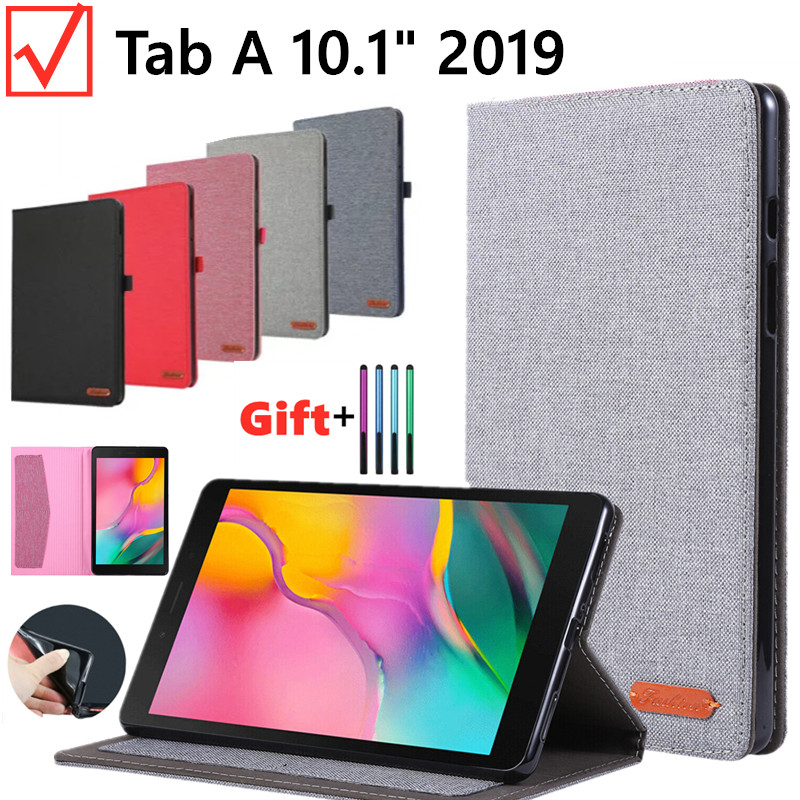 For Samsung Galaxy Tab A 10.1" 2019 SM-T510 T515 Stand Case Microfiber ...