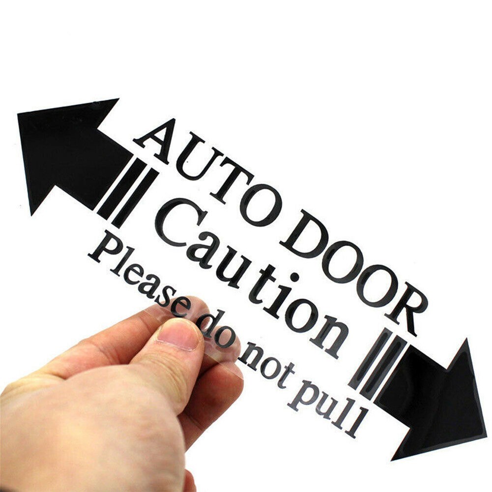 FSFO_1PC Automatic Auto Door Caution Please Do Not Pull Decal Car ...