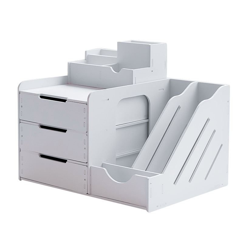 Folder Storage Box Desk Bookshelf Office Bookstand Multi-layer File ...