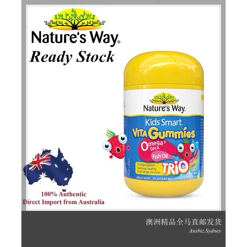 [Ready Stock EXP: 01/2026] Nature's WayKids Smart Vita Gummies Omega ...