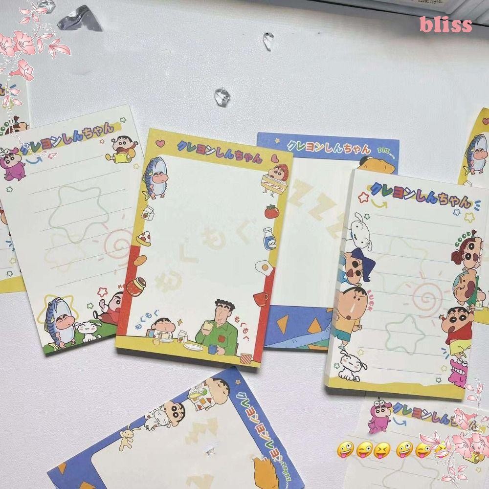 BLISS Crayon Shin Chan Note Paper, Cartoon Anime A7 Memo Reminder Paper ...