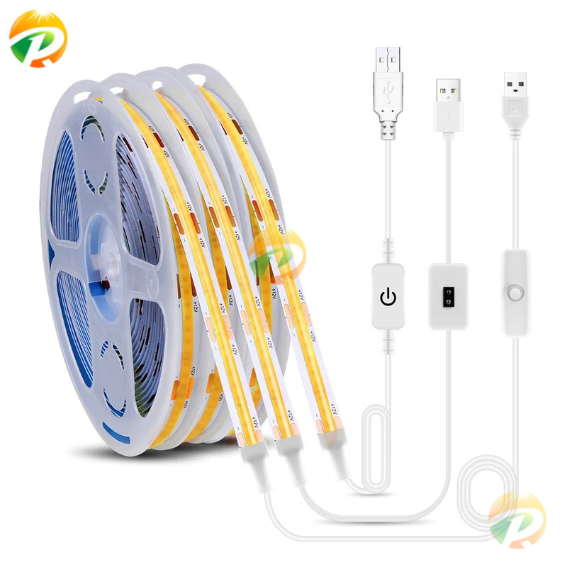 Super Bright USB DC 5V COB LED Strip Light 320leds/m with Hand Scan ...