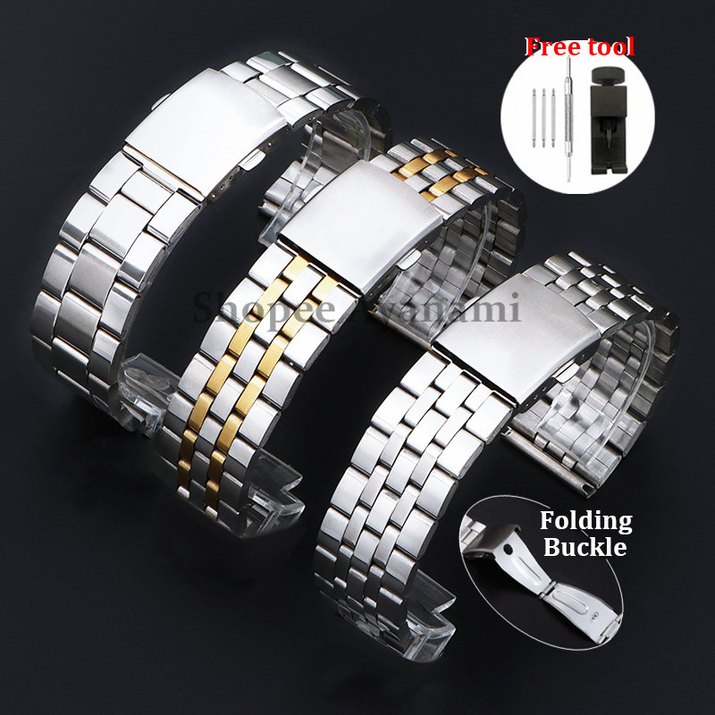 18mm 20mm 22mm Stainless Steel Watch Band Universal Metal Watch Strap ...