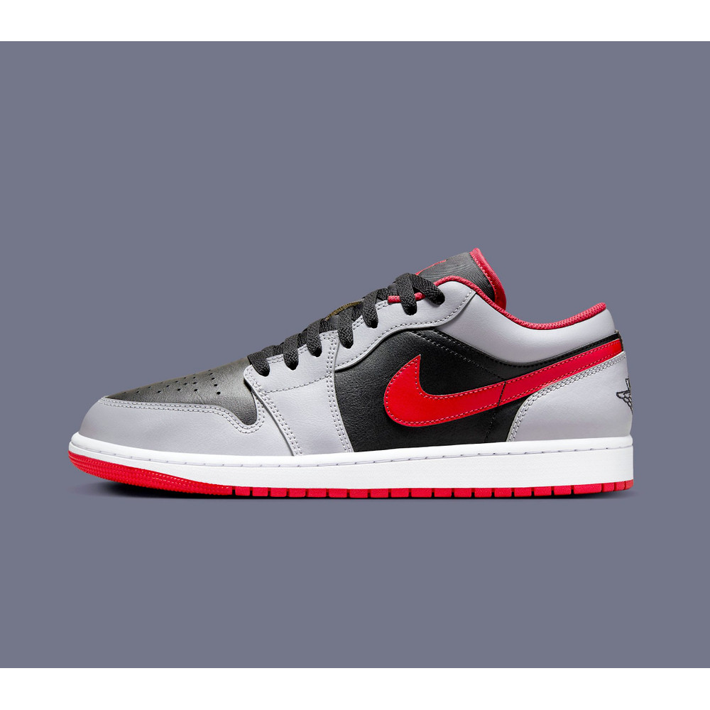 New Nike Air Jordan 1 Low Shoes Black Cement Gray Fire Red 553558-060 ...