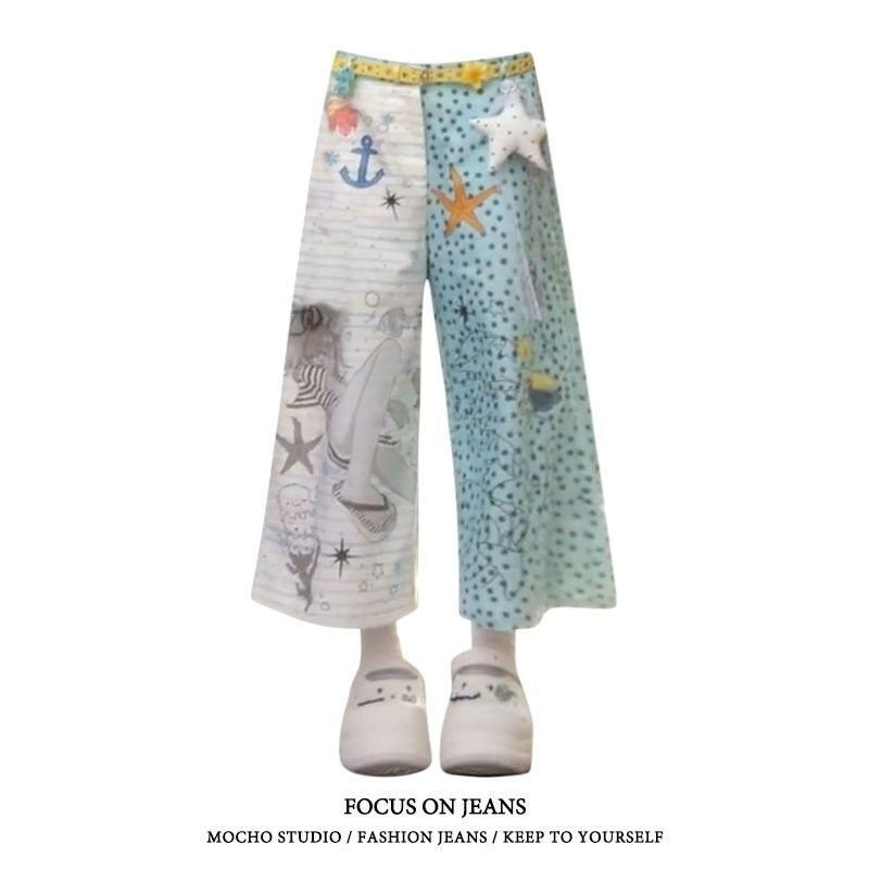 Street Style Plus Size Retro Cartoon Color Block Full Print Casual ...