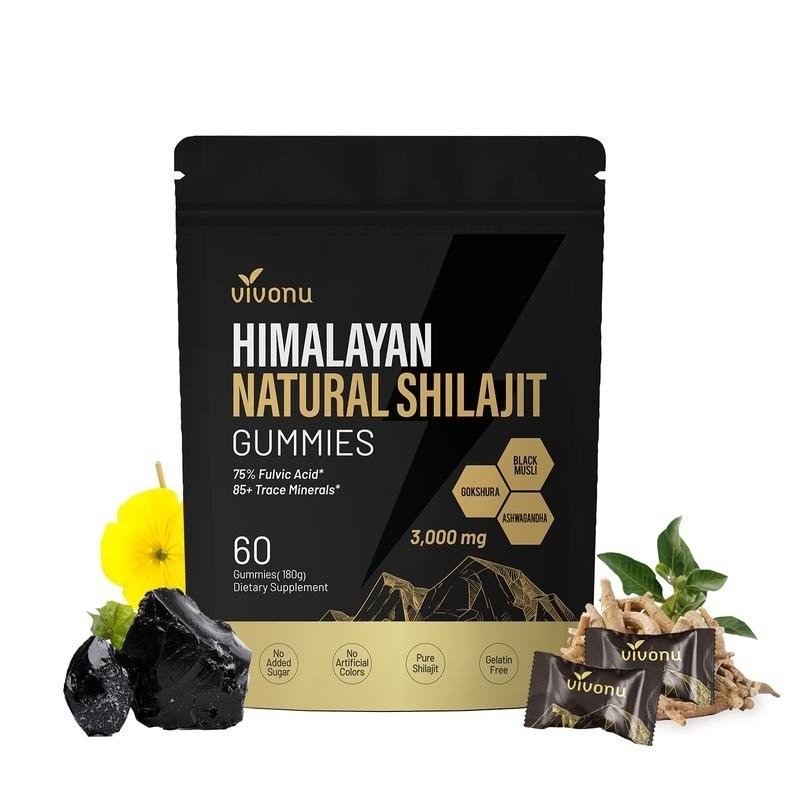 VivoNU Himalayan Shilajit Gummies | With Ashwagandha, Gokshura & other ...