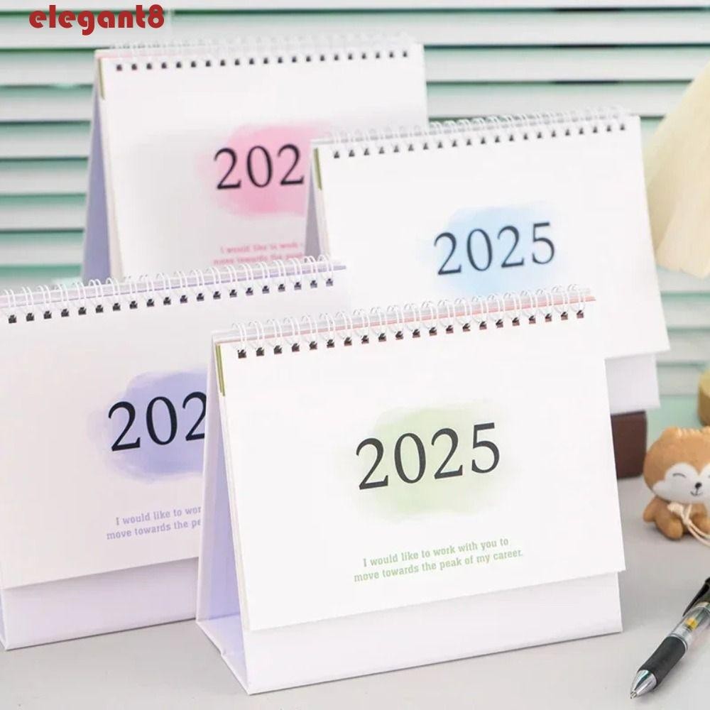 ELEGANT 2025 Desk Calendar, Thick Paper To Do List Mini Desktop ...