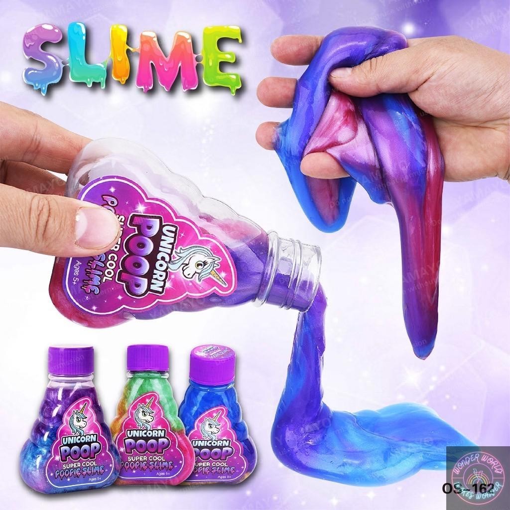 🌈SG Stock🌈 Super Colorful Water Slime Unicorn Poop Slime Galaxy Glitter ...