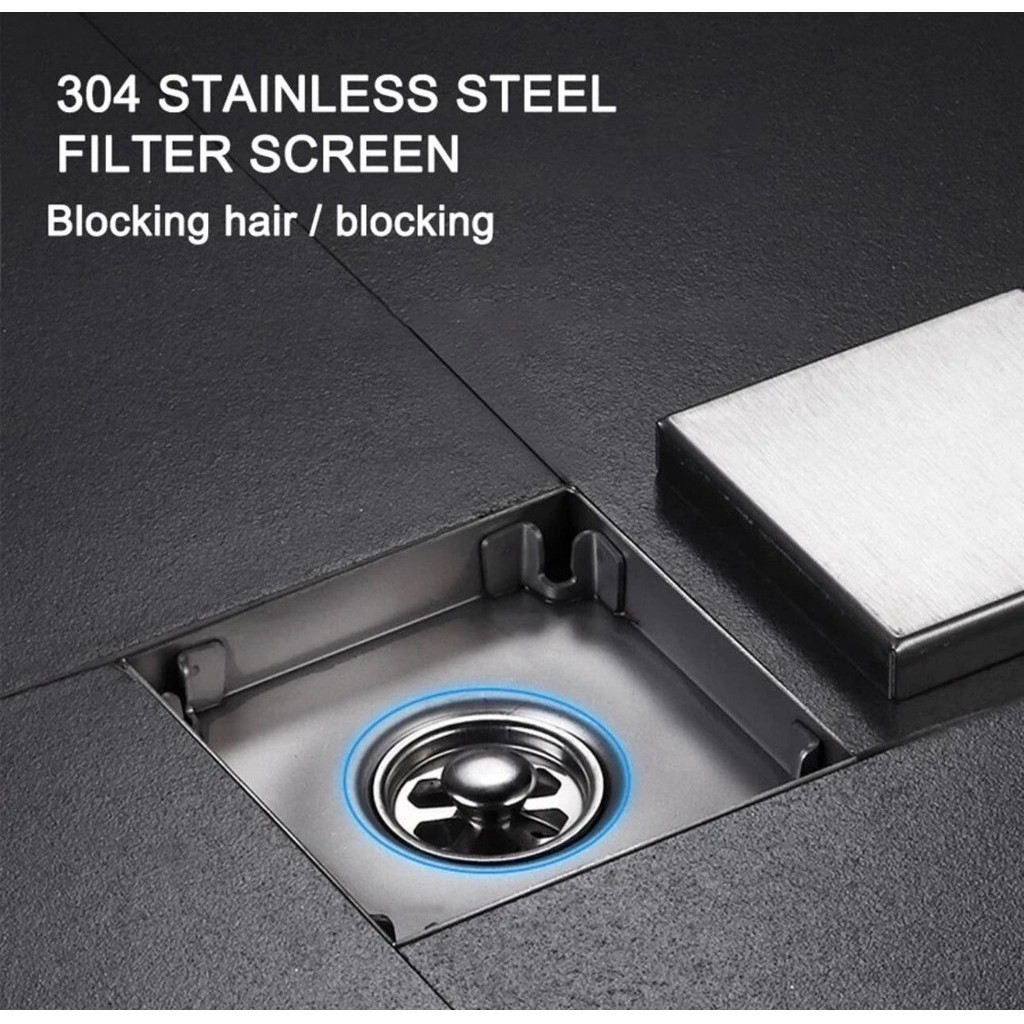 304 Stainless Steel Metal Gun Floor Trap Shower Drainer Floor Drain ...