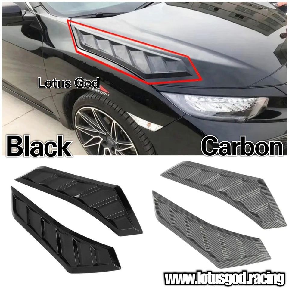 Universal Racing Look Front Bonnet Side Rear Fender Bumper High Air ...