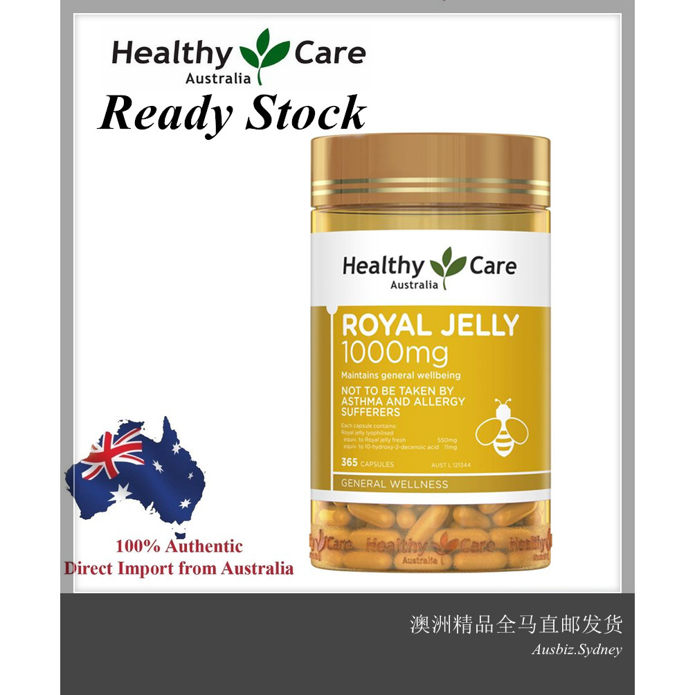 [Ready Stock EXP: 05/2027] Healthy Care Royal Jelly 1000mg ( 365 ...