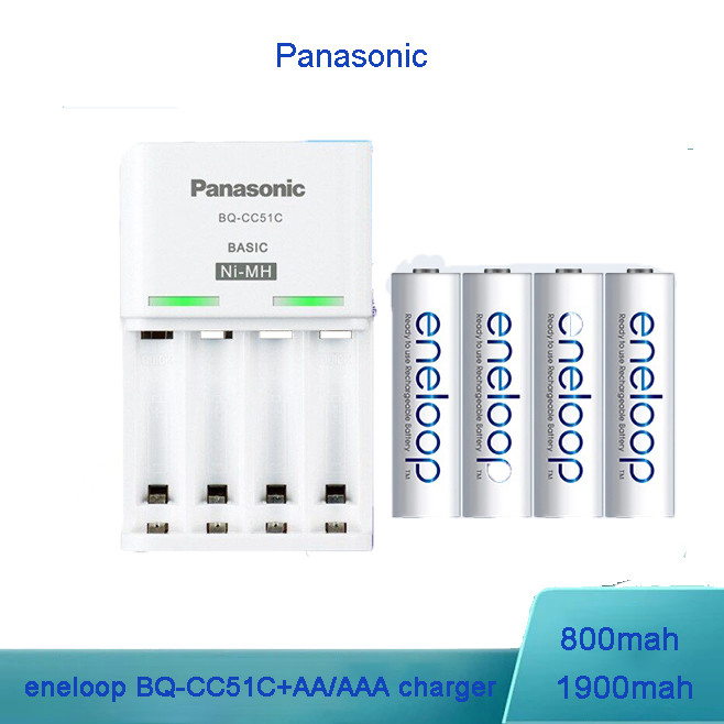 Panasonic eneloop Basic NI-MH rechargeable battery charger AA 1900mah ...