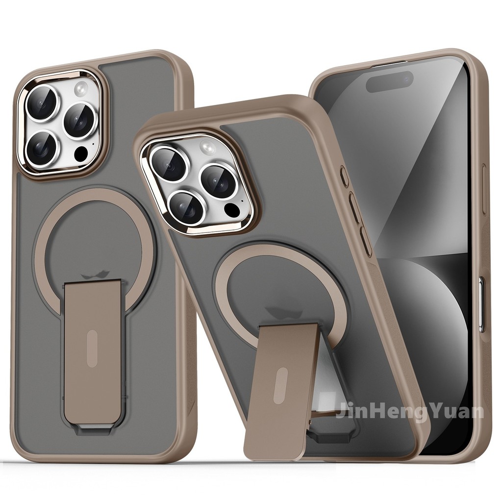 Desert Titanium Gold Frosted Acrylic Case Magnetic Invisible Bracket ...