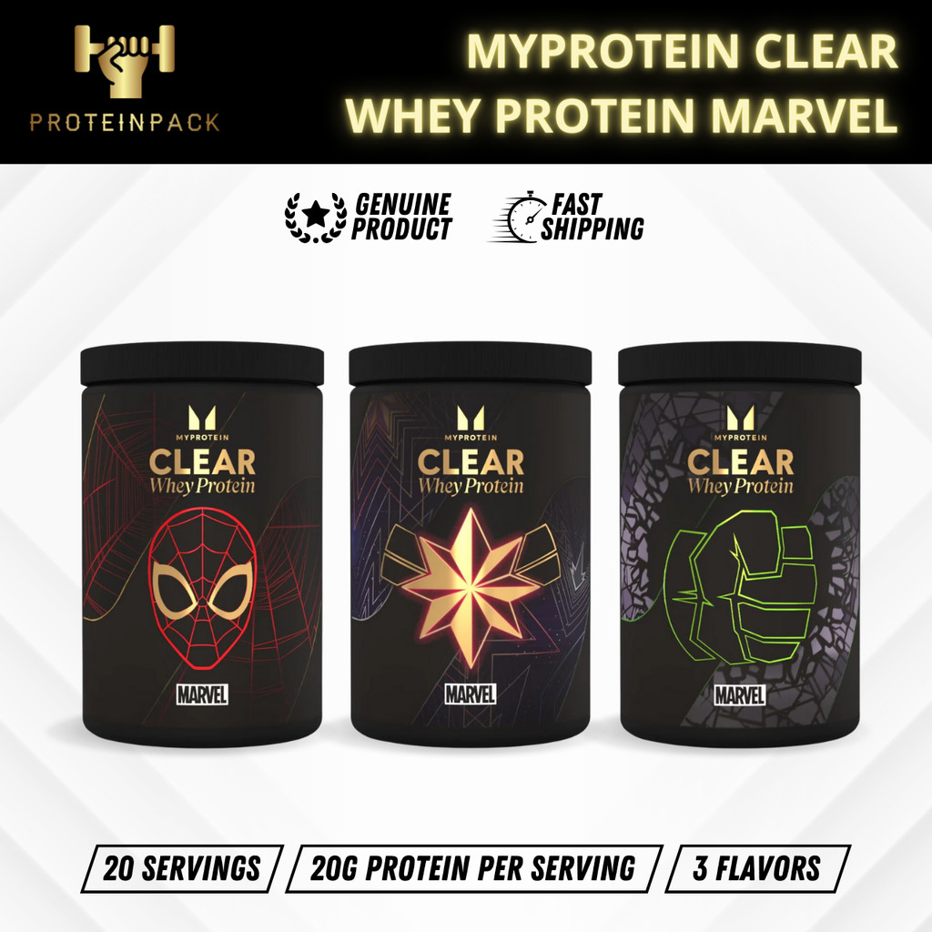 Myprotein Clear Whey Protein Marvel 20svg – Delicious Protein Drink for ...