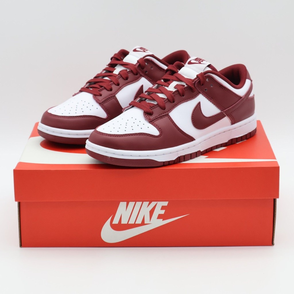DD1391-601 Nike Dunk Low Retro Team Red White Wine Bordeaux Burgundy ...