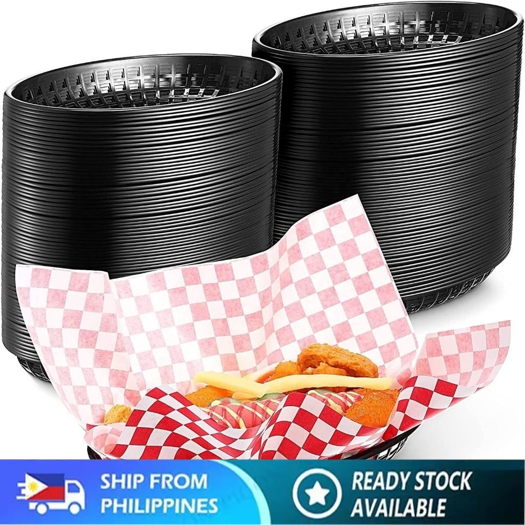 20Pcs Food Tray Basket Plastic Tray Fast Food Burger Fries Chicken Hot ...