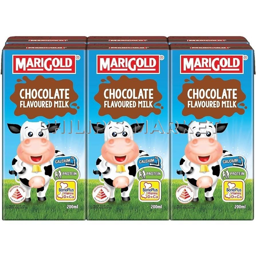 Marigold Chocolate UHT Milk Pack of 6 (6 x 200ml) | Shopee Singapore
