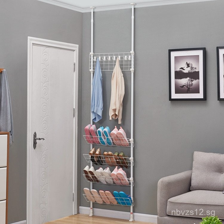 Freestanding Hallway Coat Rack Entryway Storage Rack No-Drill Living ...