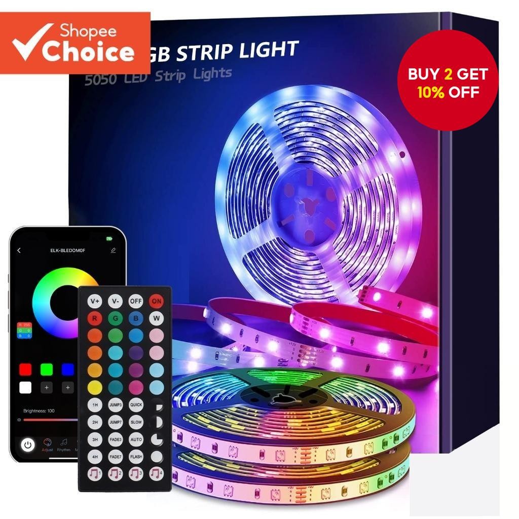Strip Light 1-20M LED 5050 USB 5V RGB Color Changing TV Home Room ...
