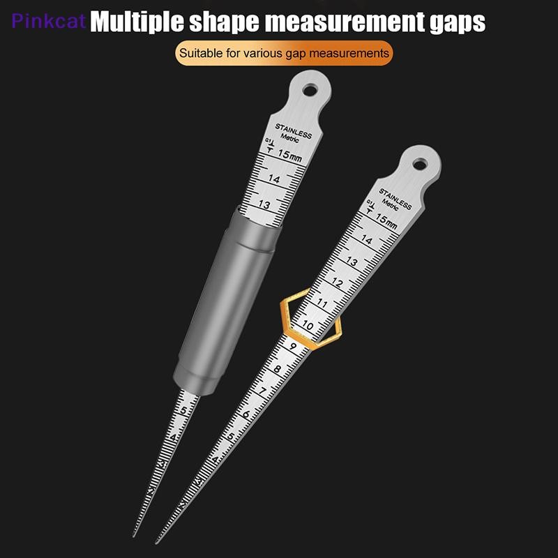 Pinkcat 1-15mm Stainless Steel Taper Gauge Feeler Inner Diameter Ruler ...