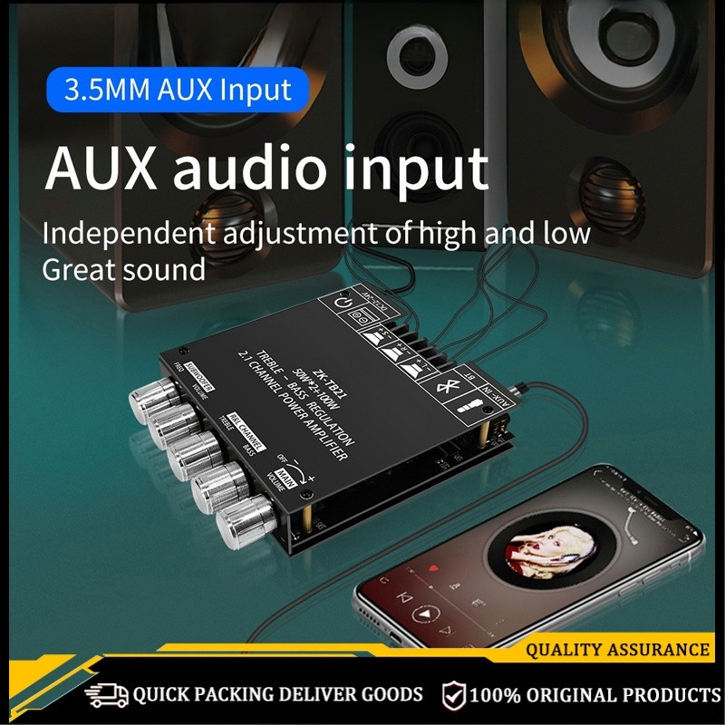 ZK-TB21 2.1 Channel Bluetooth Audio Power Amplifier Module 5.0 ...