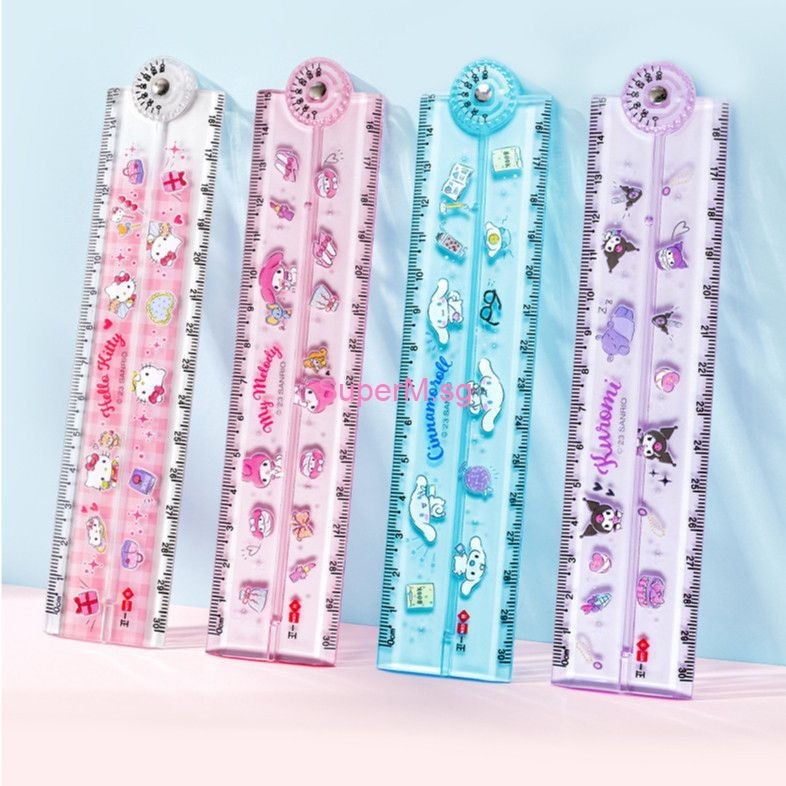 Sanrio Folding Ruler,Cute 30cm Rotating Folding Ruler,Clear Cartoon ...